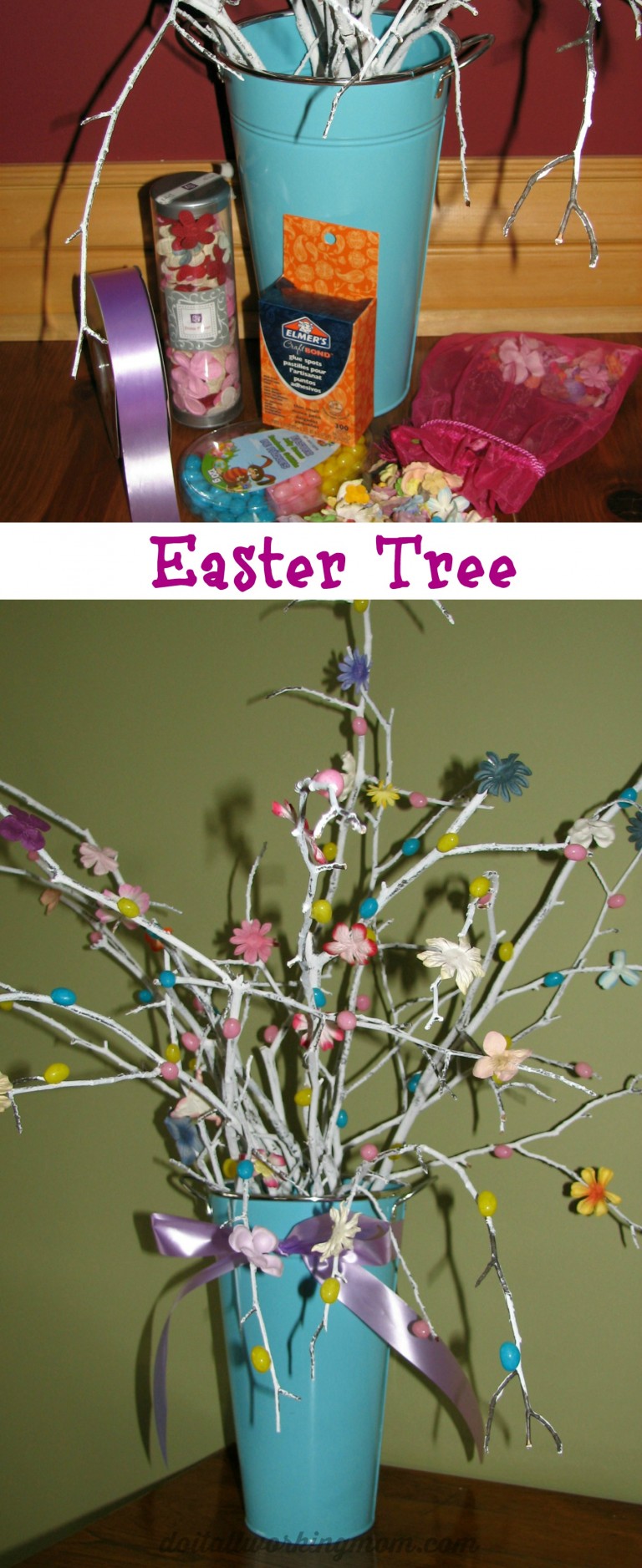Easter Tree - Decorated Easter Branches - Do It All Working Mom